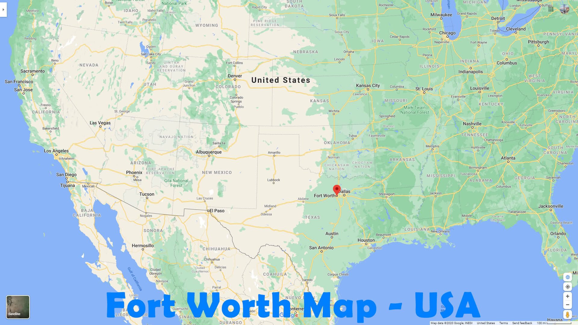 Fort Worth Texas Map - United States