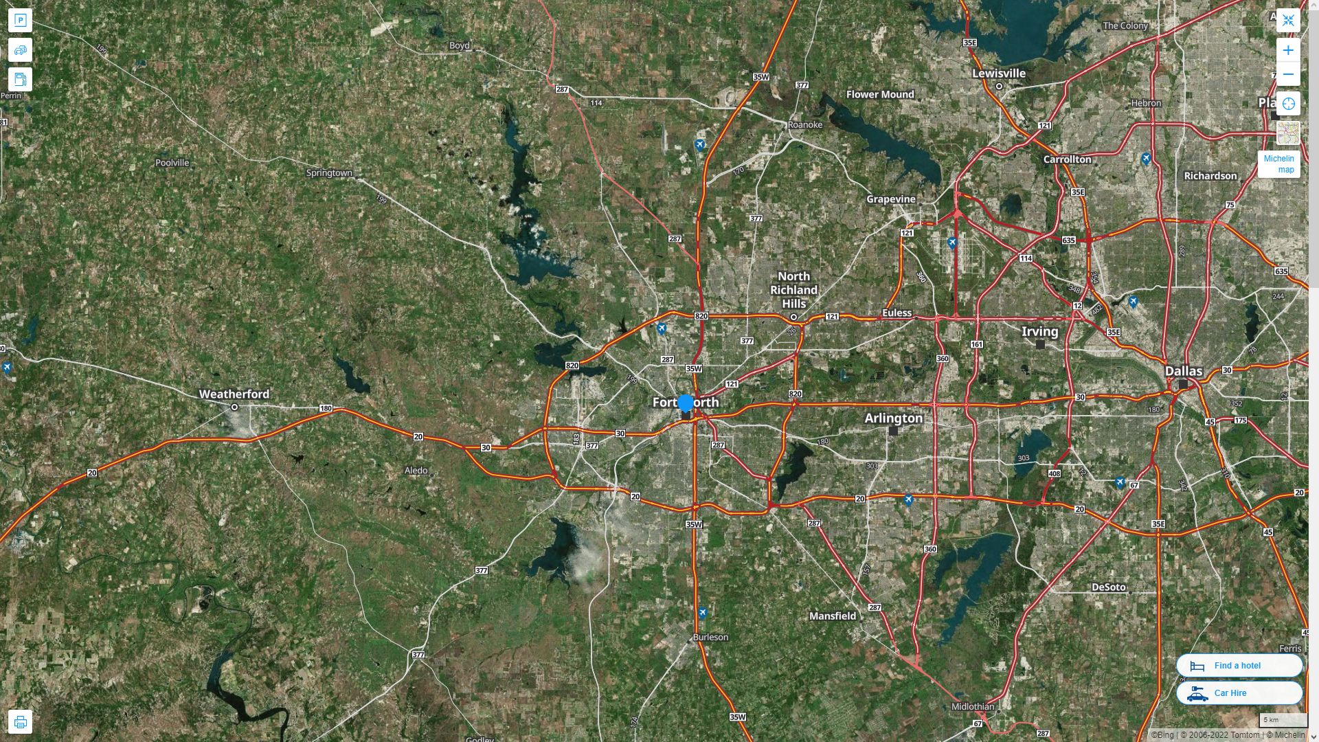 Fort Worth Texas Map - United States