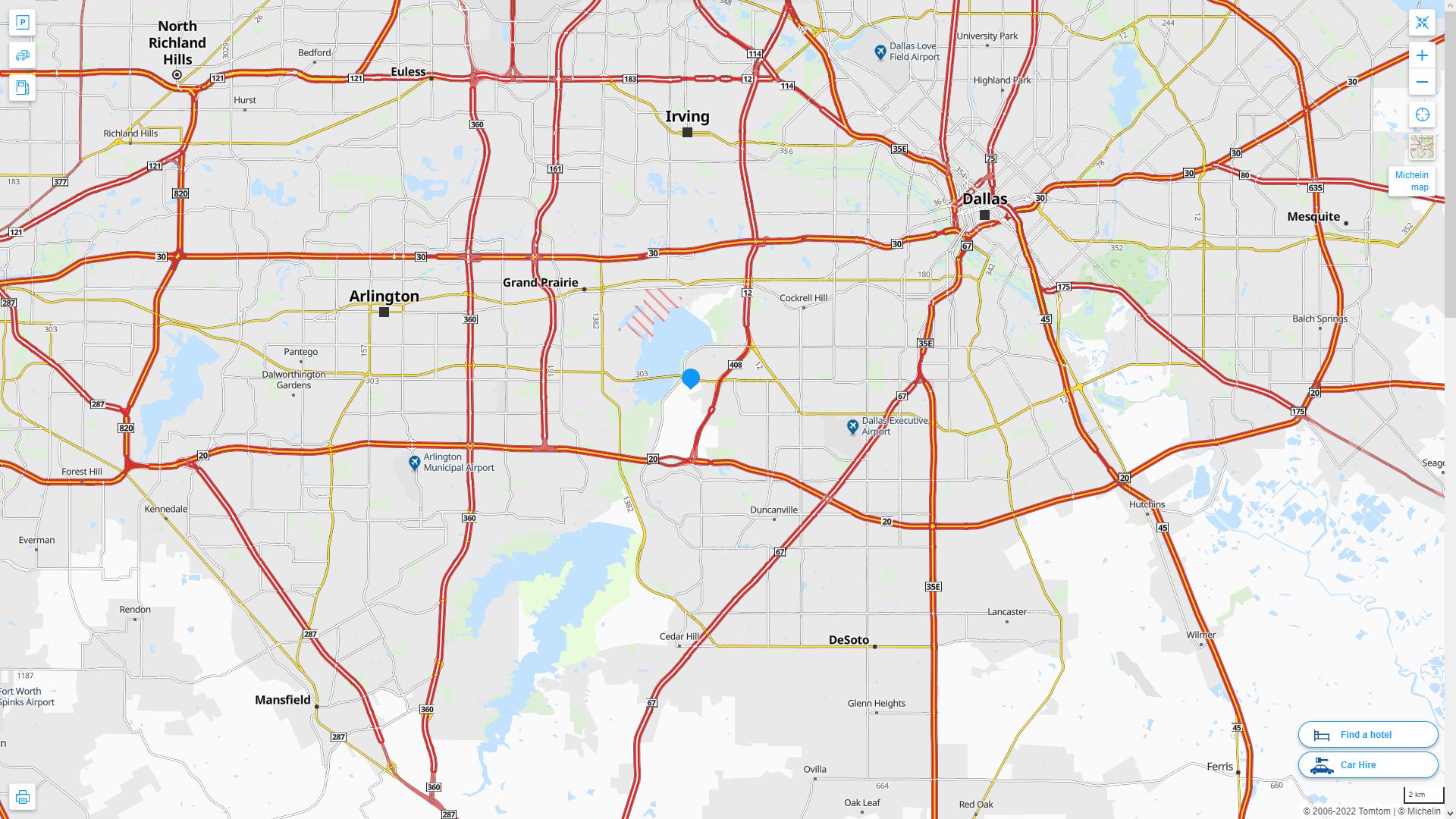 Grand Prairie Texas Map - United States
