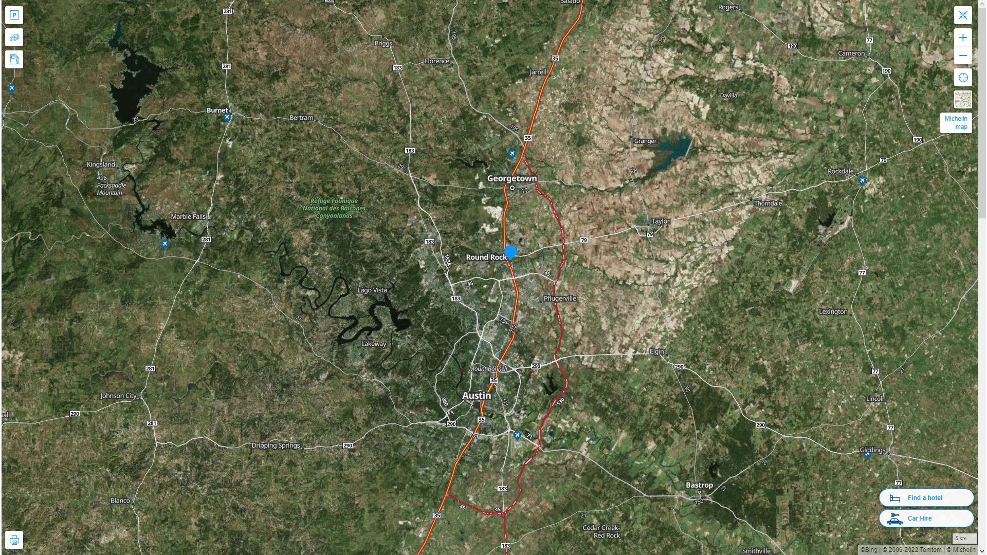 Round Rock Texas Map - United States