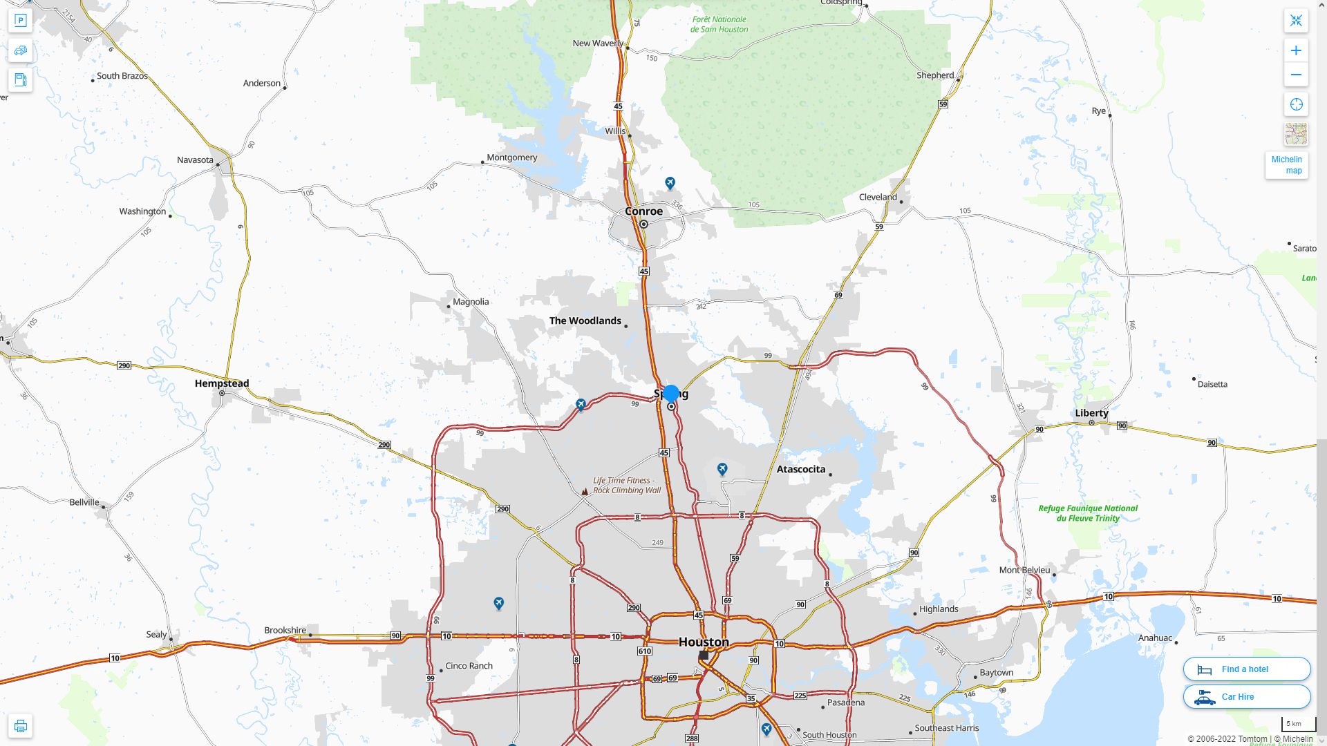 Spring, Texas Map