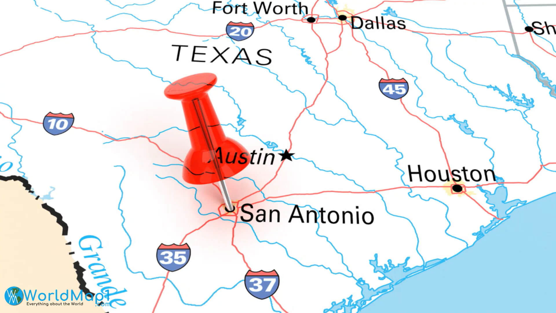 High Detailed Texas Map