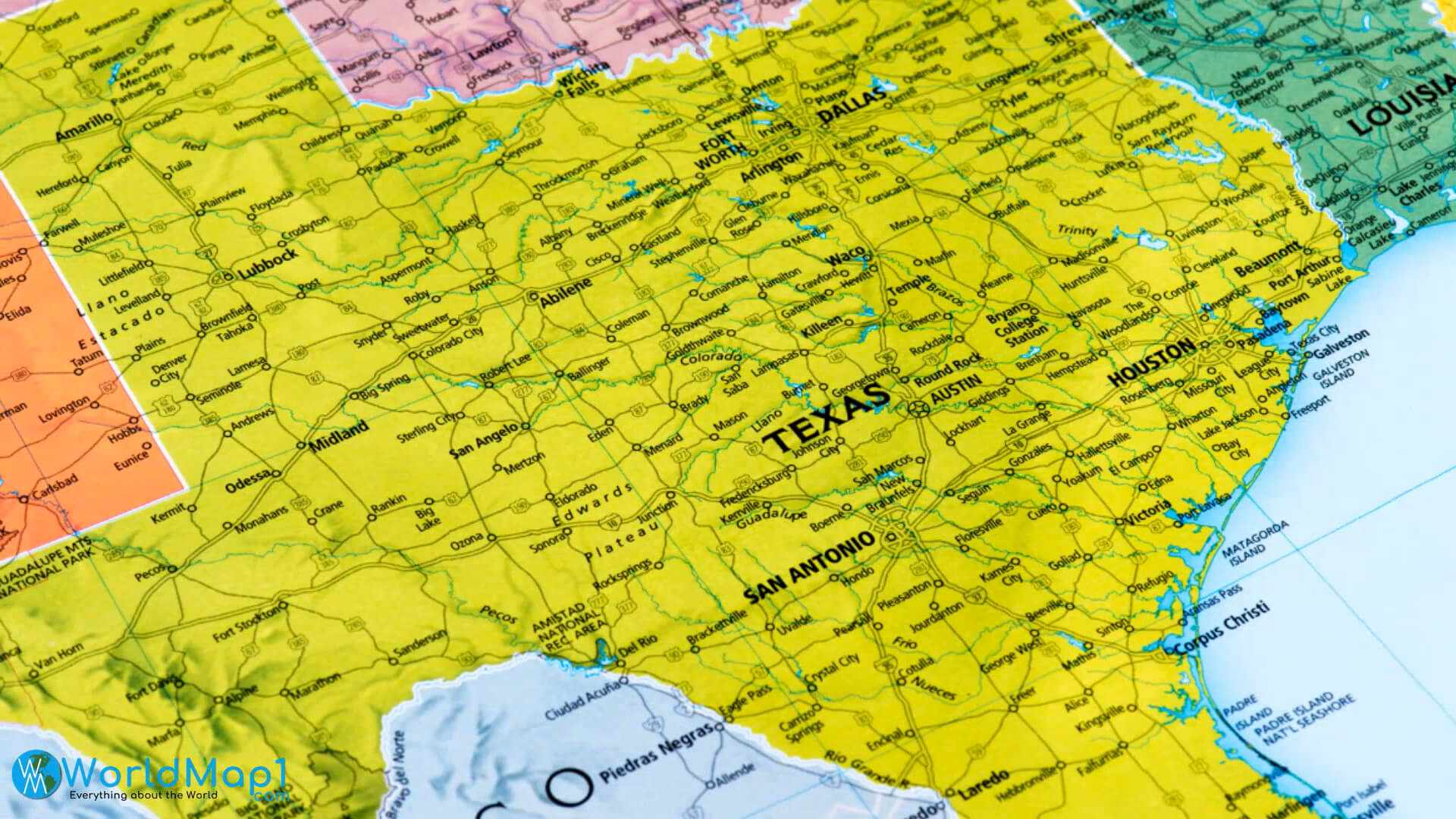 Texas Free Printable Map