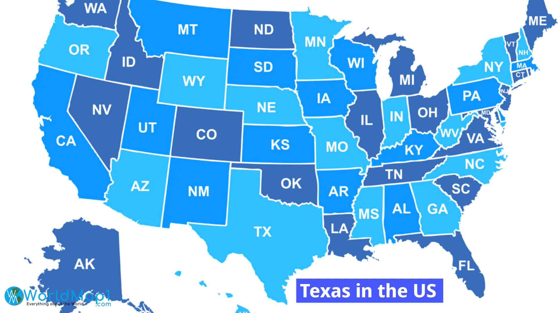 Where is Located Texas in the US and Cities Map of Texas