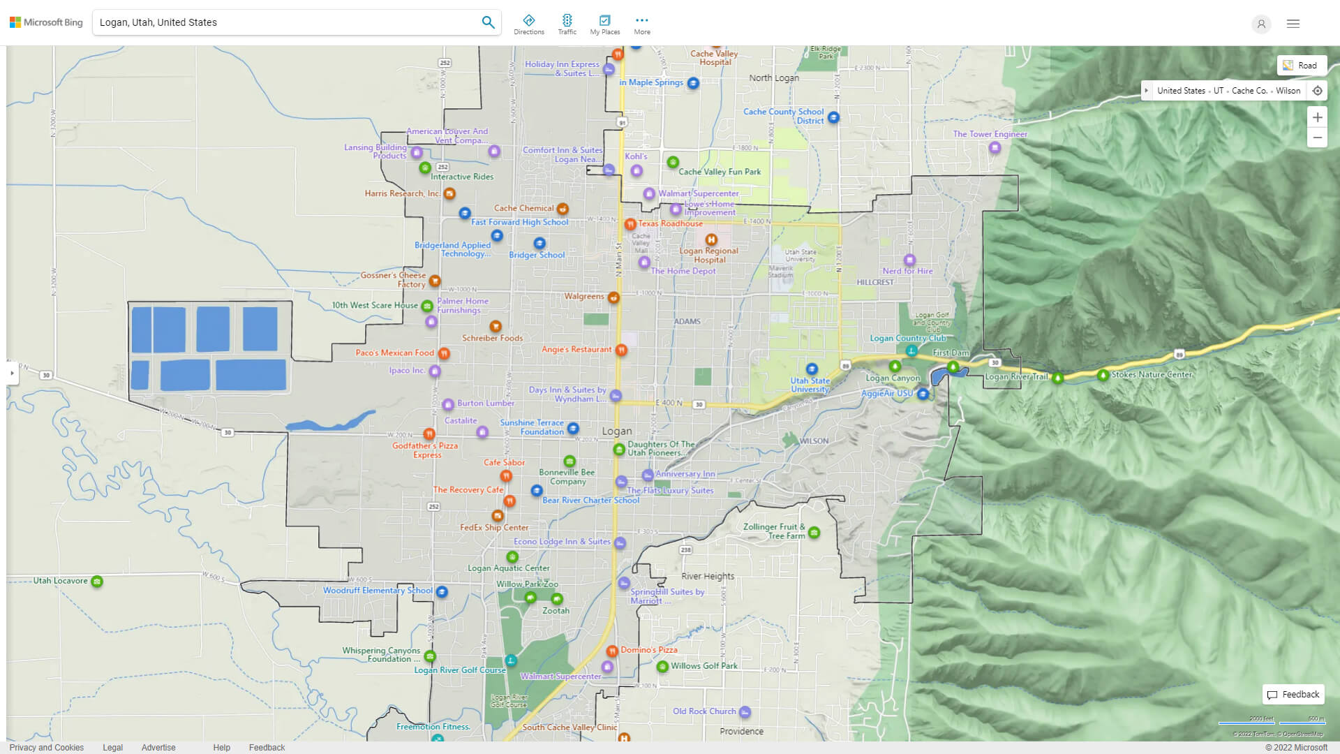Logan Utah Map and Logan Utah Satellite Image