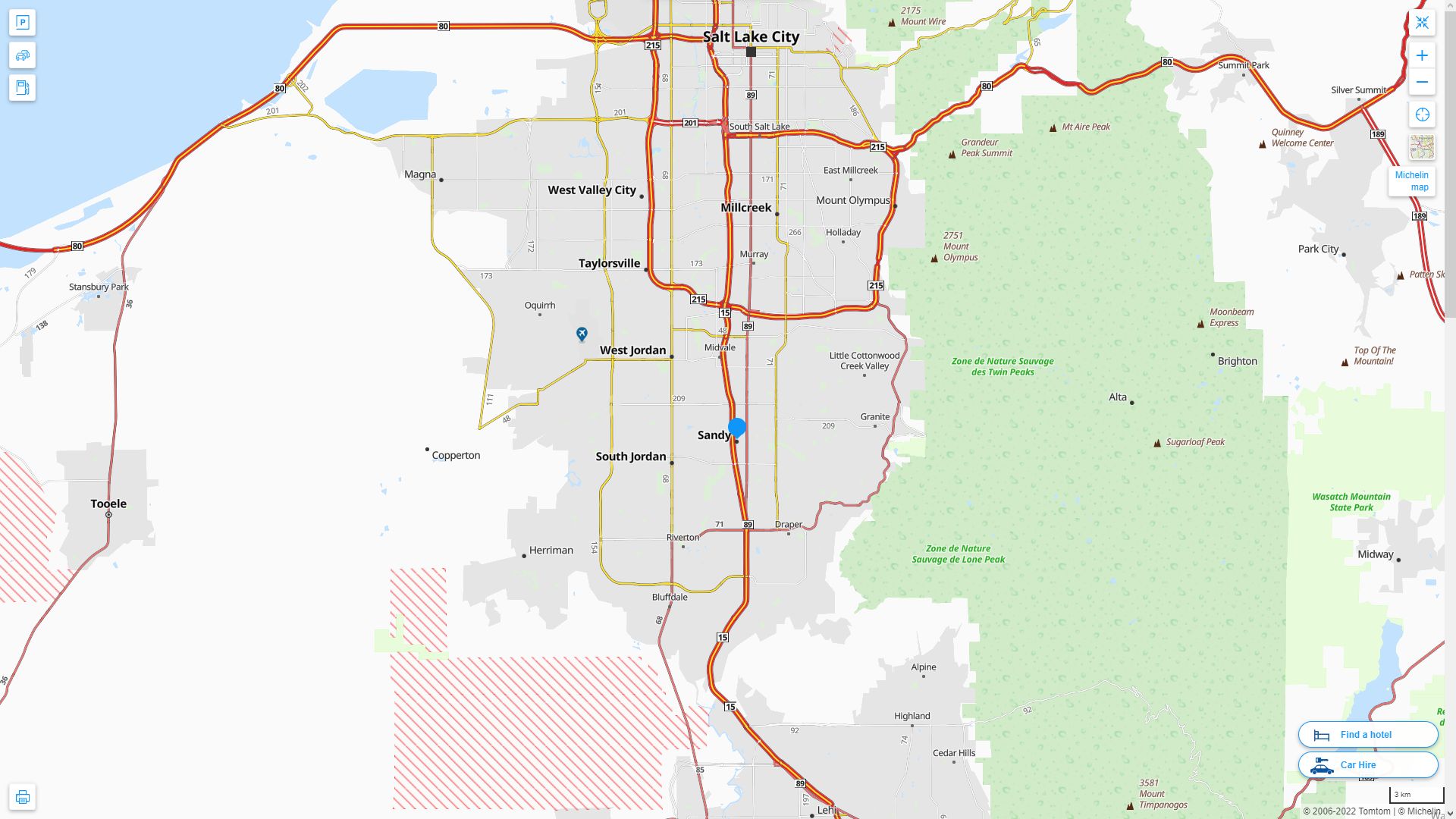 Sandy, Utah Map