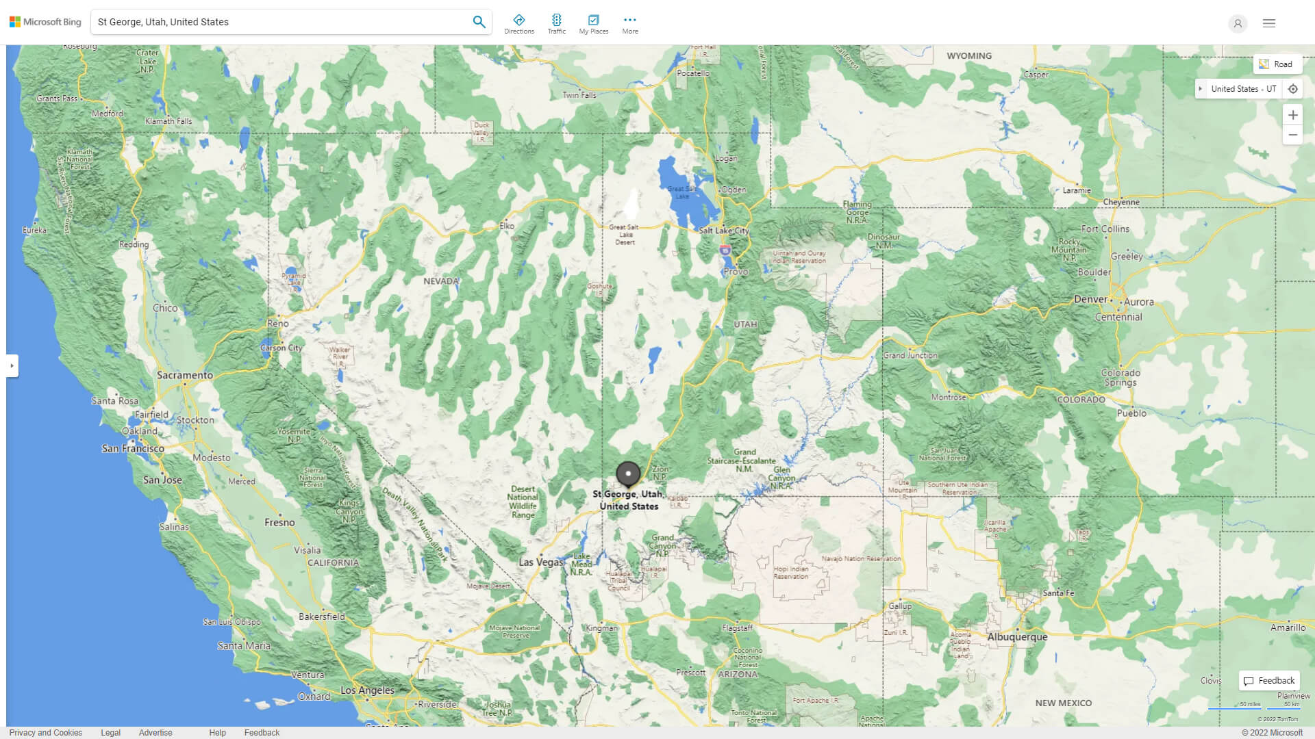 St. George Utah Map - United States