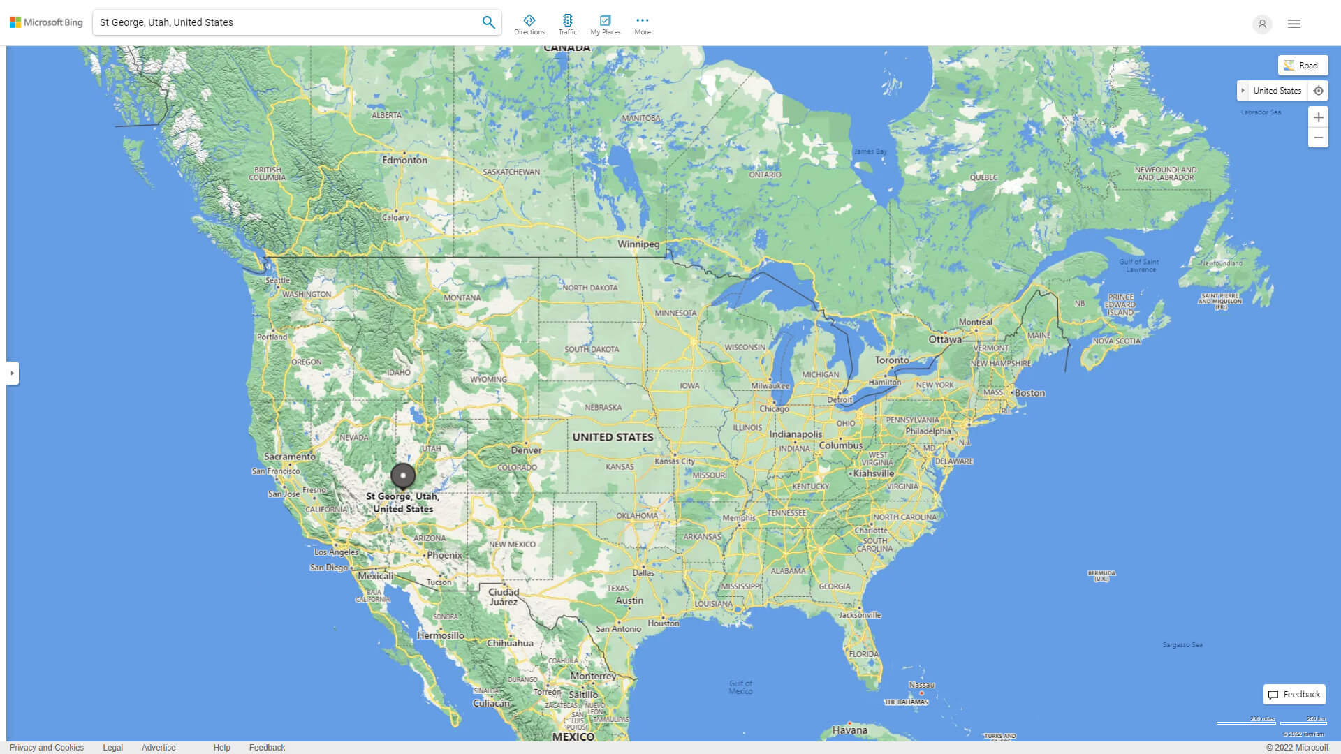 St. George Utah Map - United States
