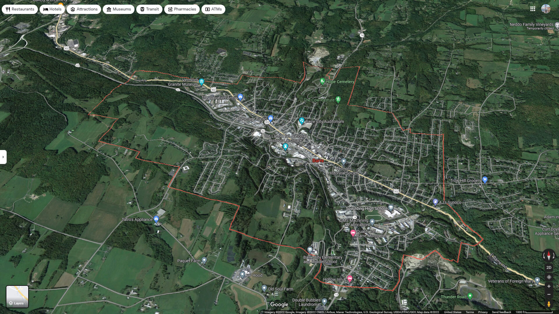 Barre Vermont Map - United States