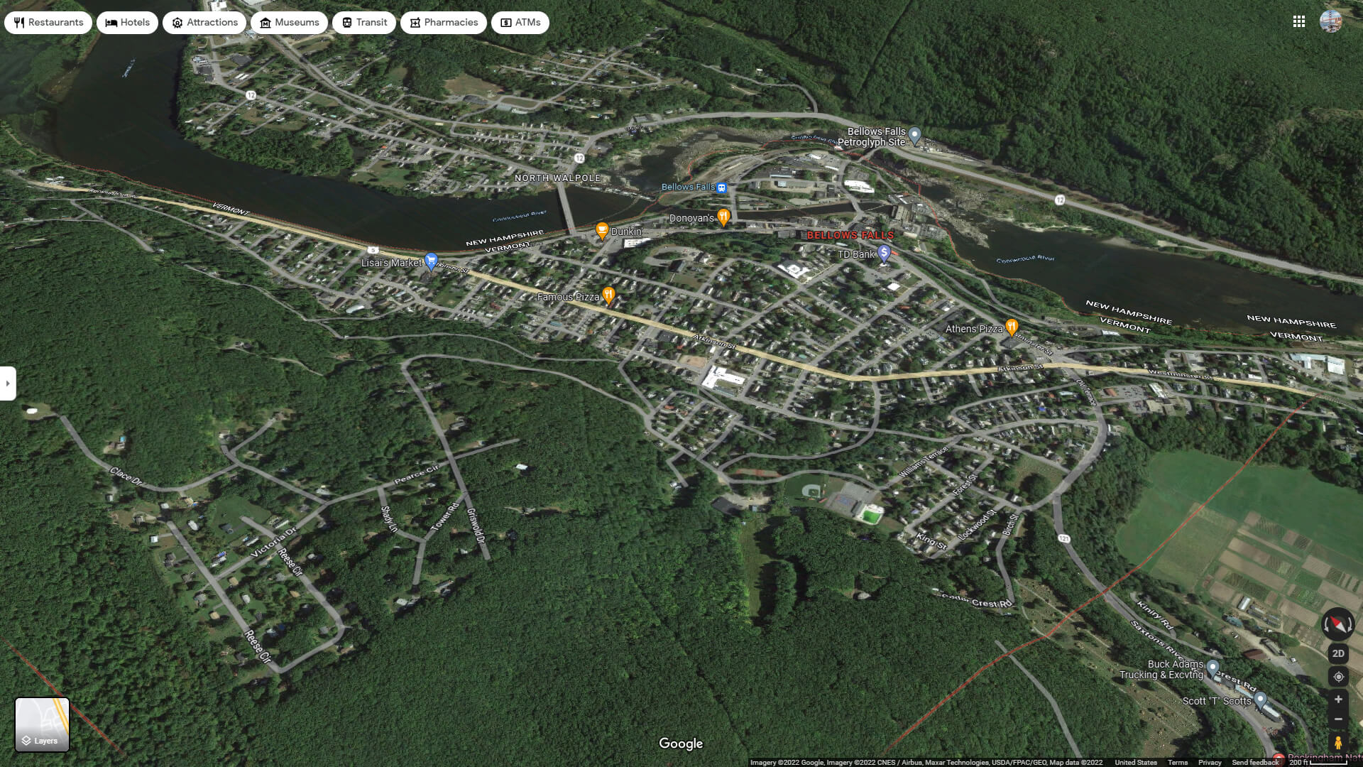 Bellows Falls Vermont Map and Bellows Falls Vermont Satellite Image