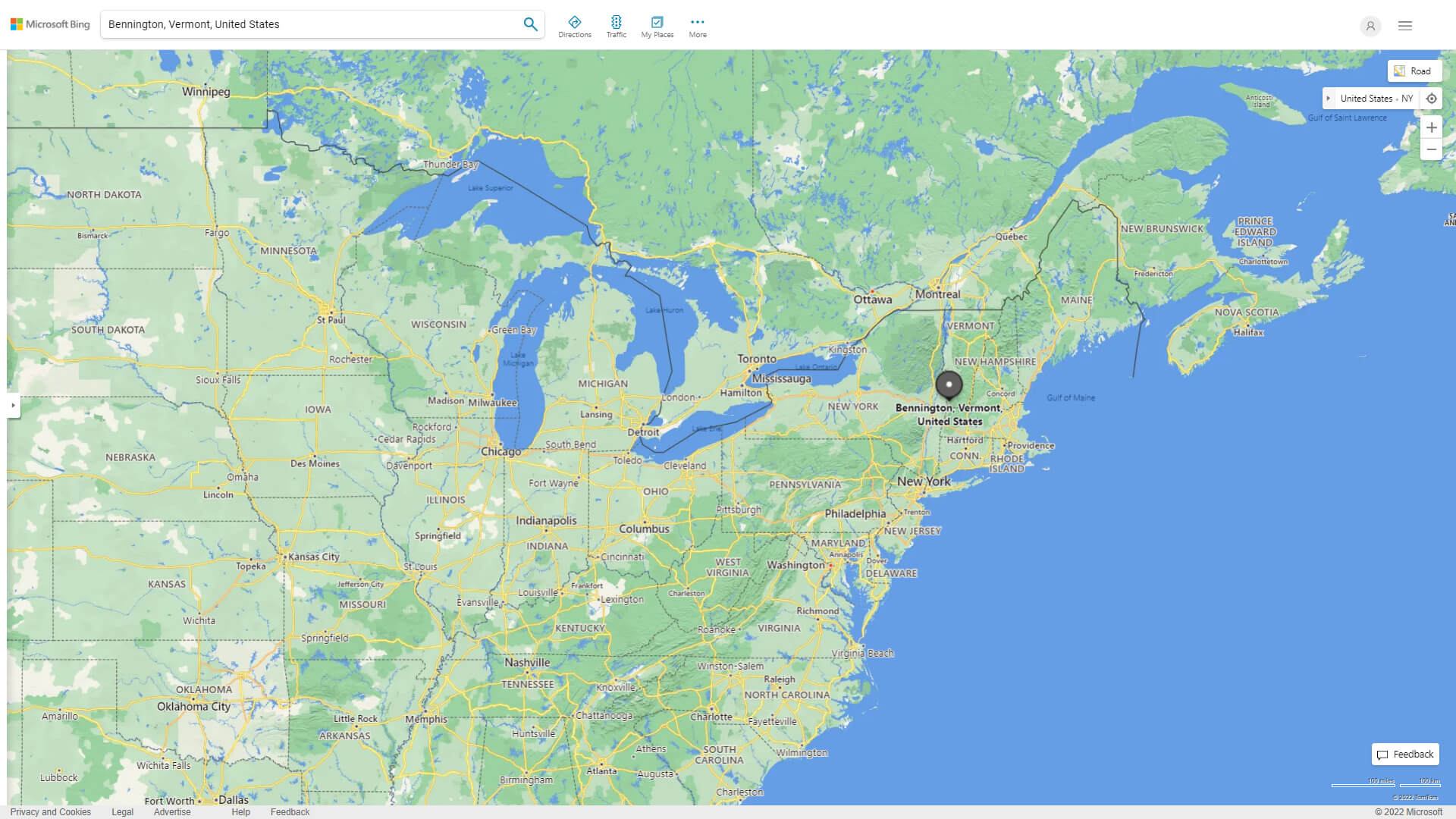 Bennington Vermont Map - United States