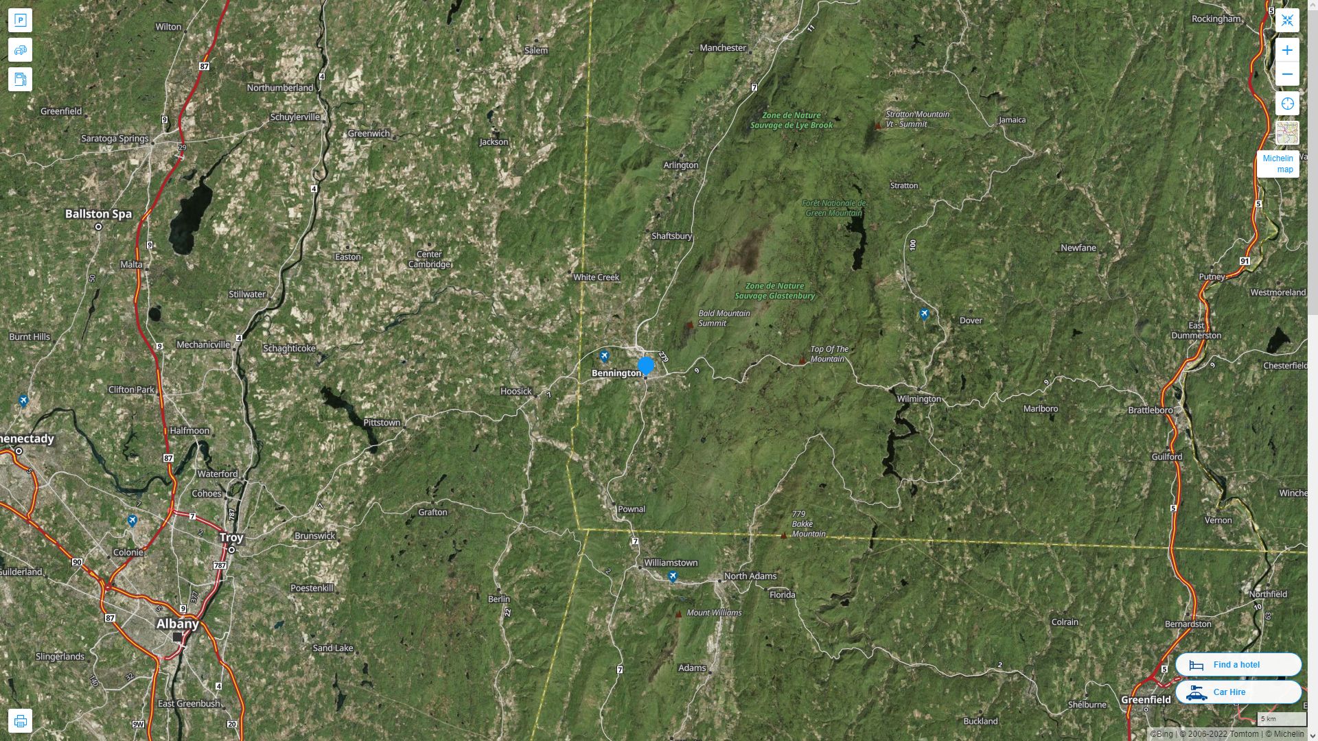 Bennington Vermont Map - United States