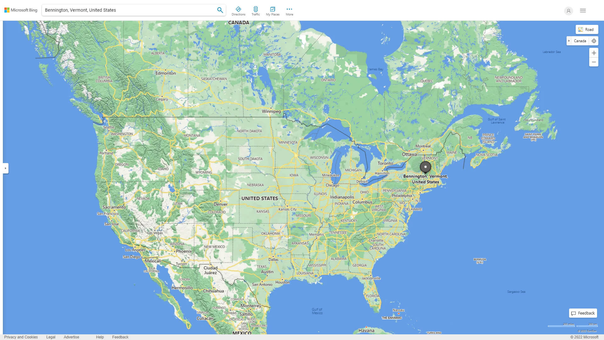Bennington Vermont Map - United States