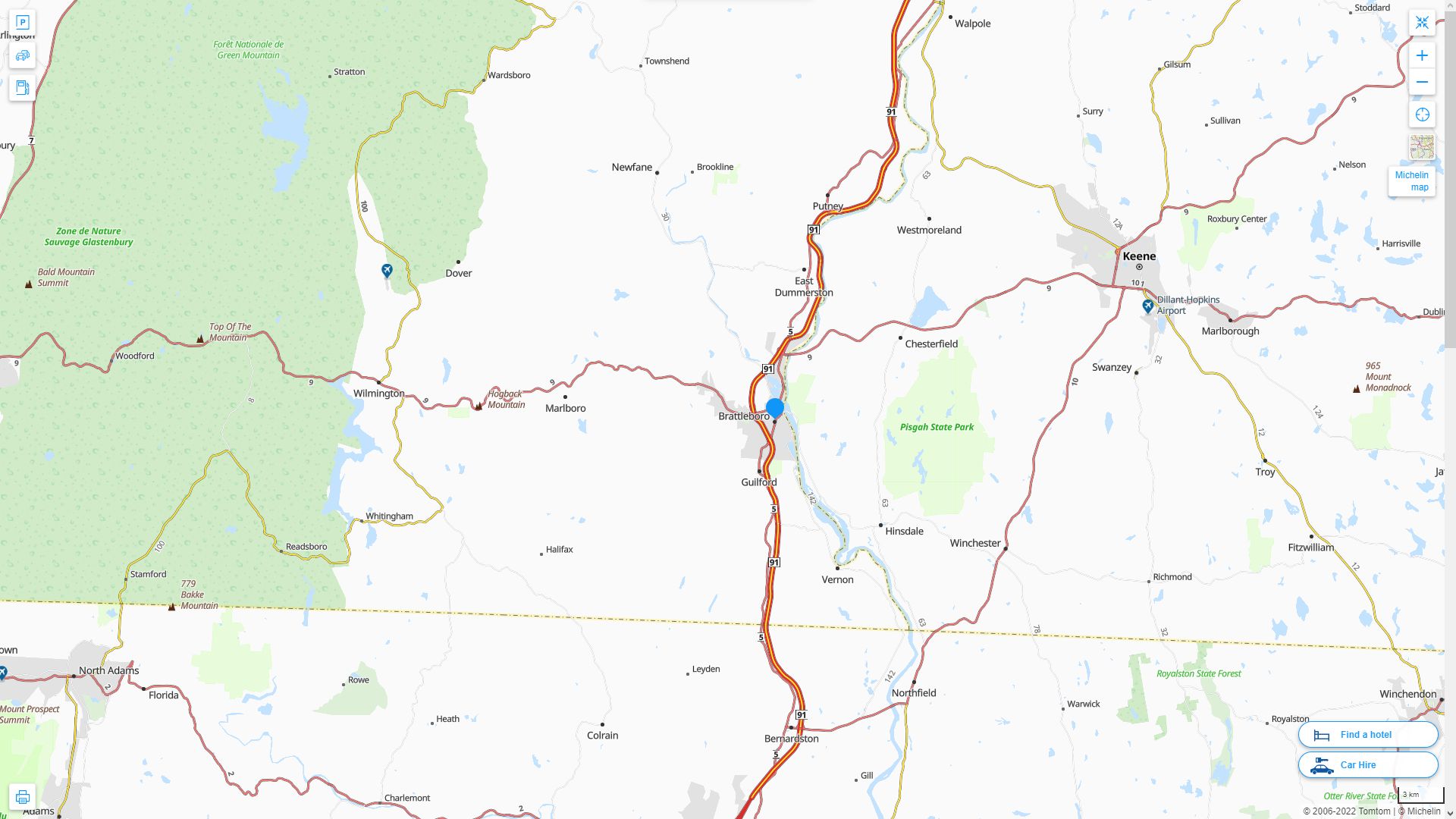 Brattleboro Vermont Map - United States