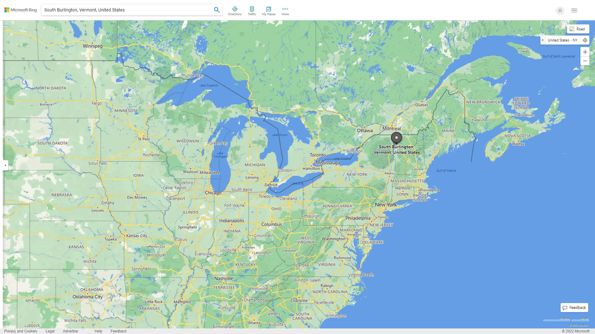 South Burlington Vermont Map - United States