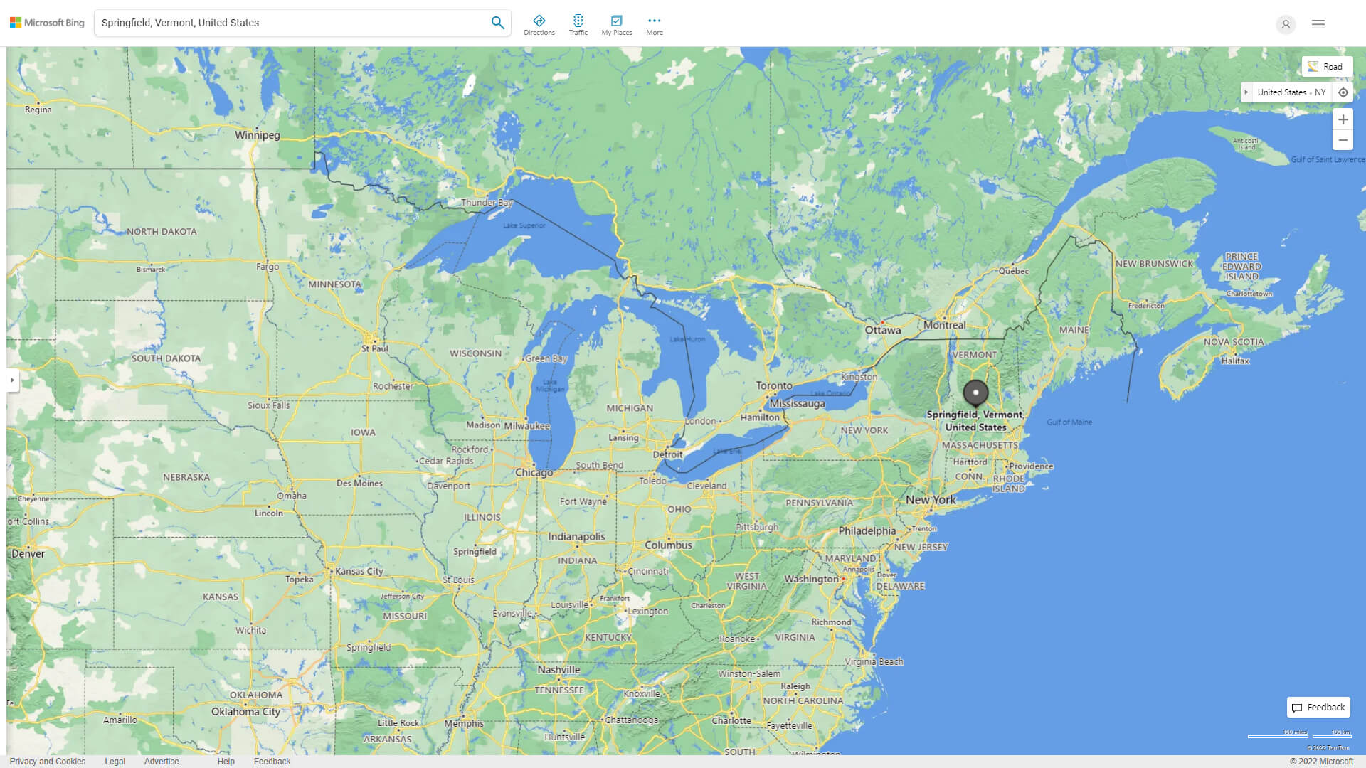Springfield Vermont Map - United States