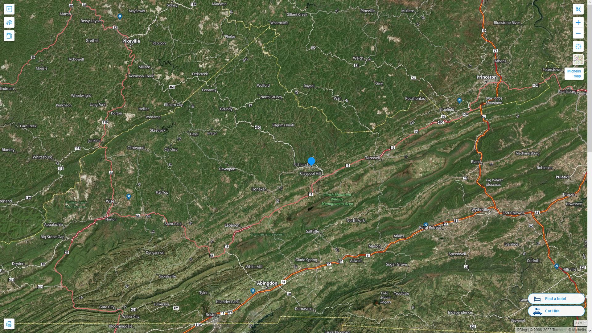 Richlands Virginia Map - United States