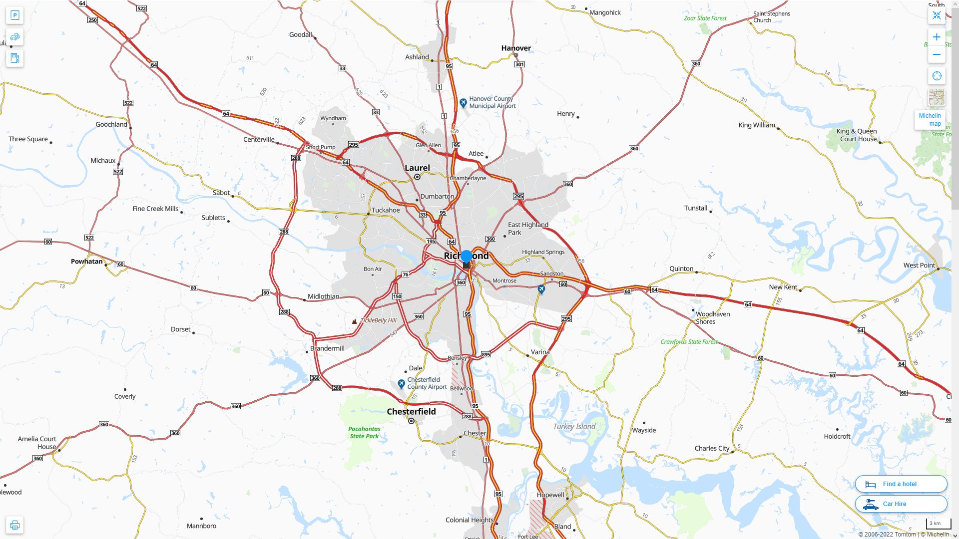 Richmond, Virginia Map