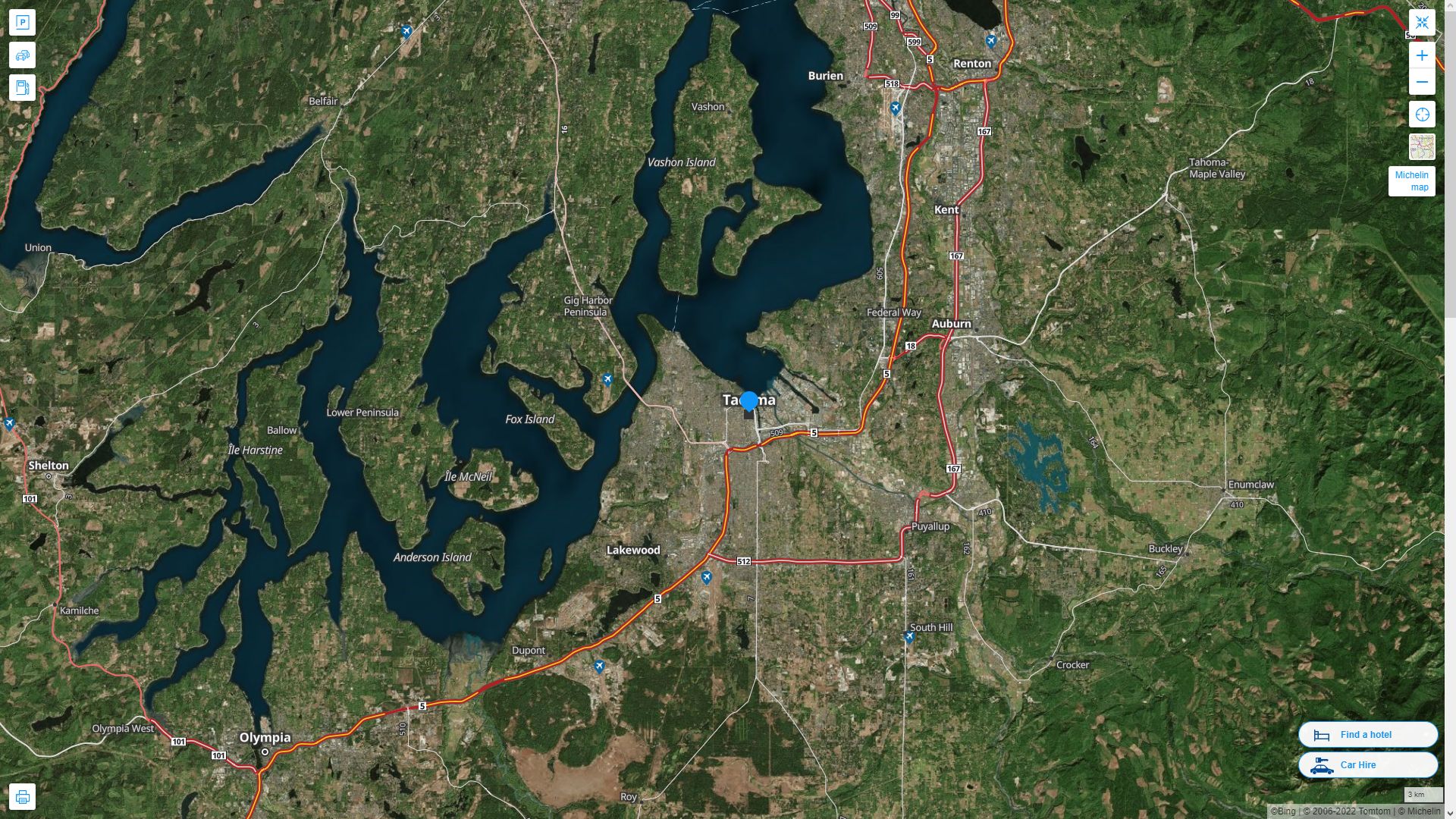 Tacoma Washington Map - United States
