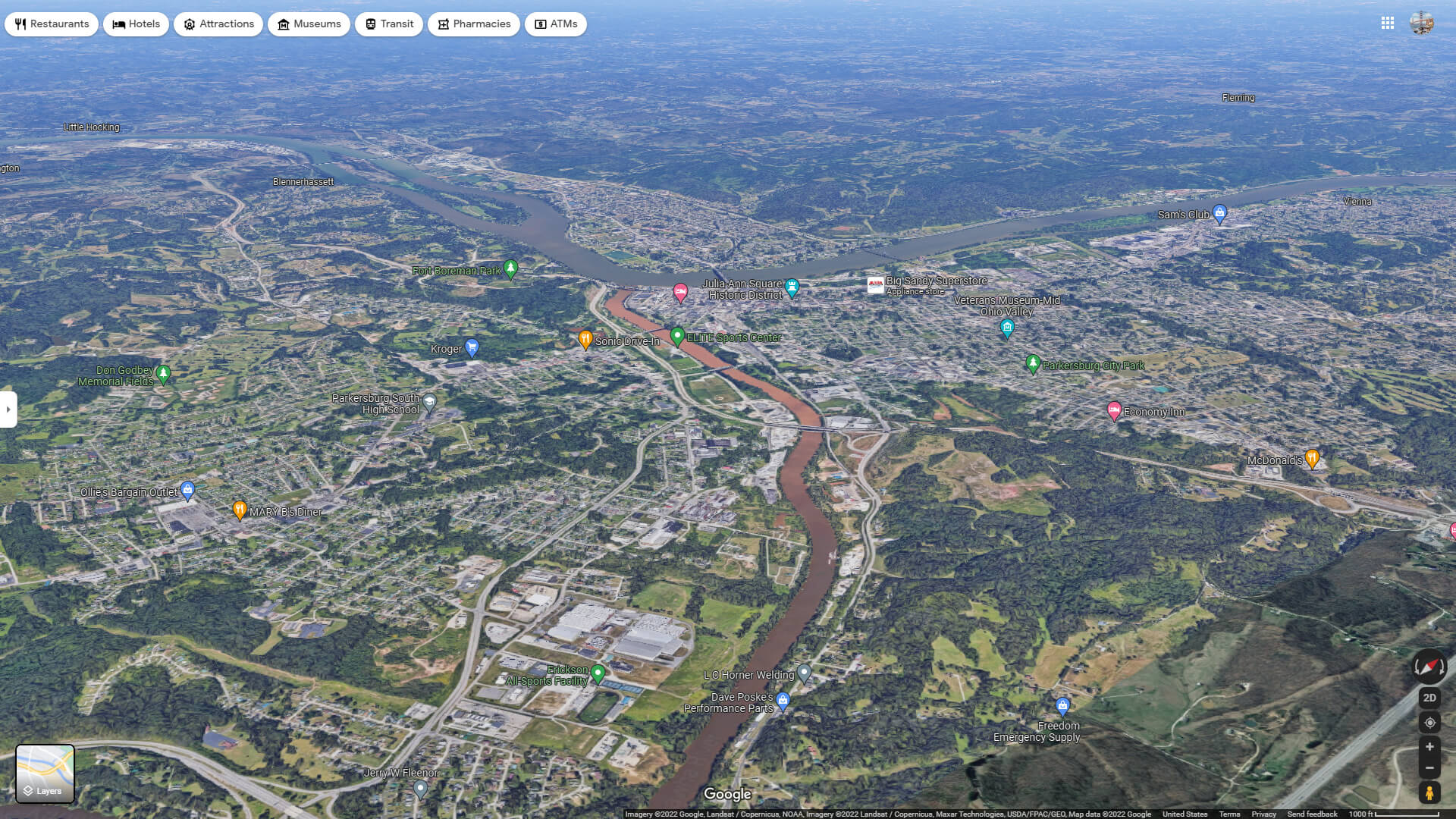 Parkersburg West Virginia Map - United States