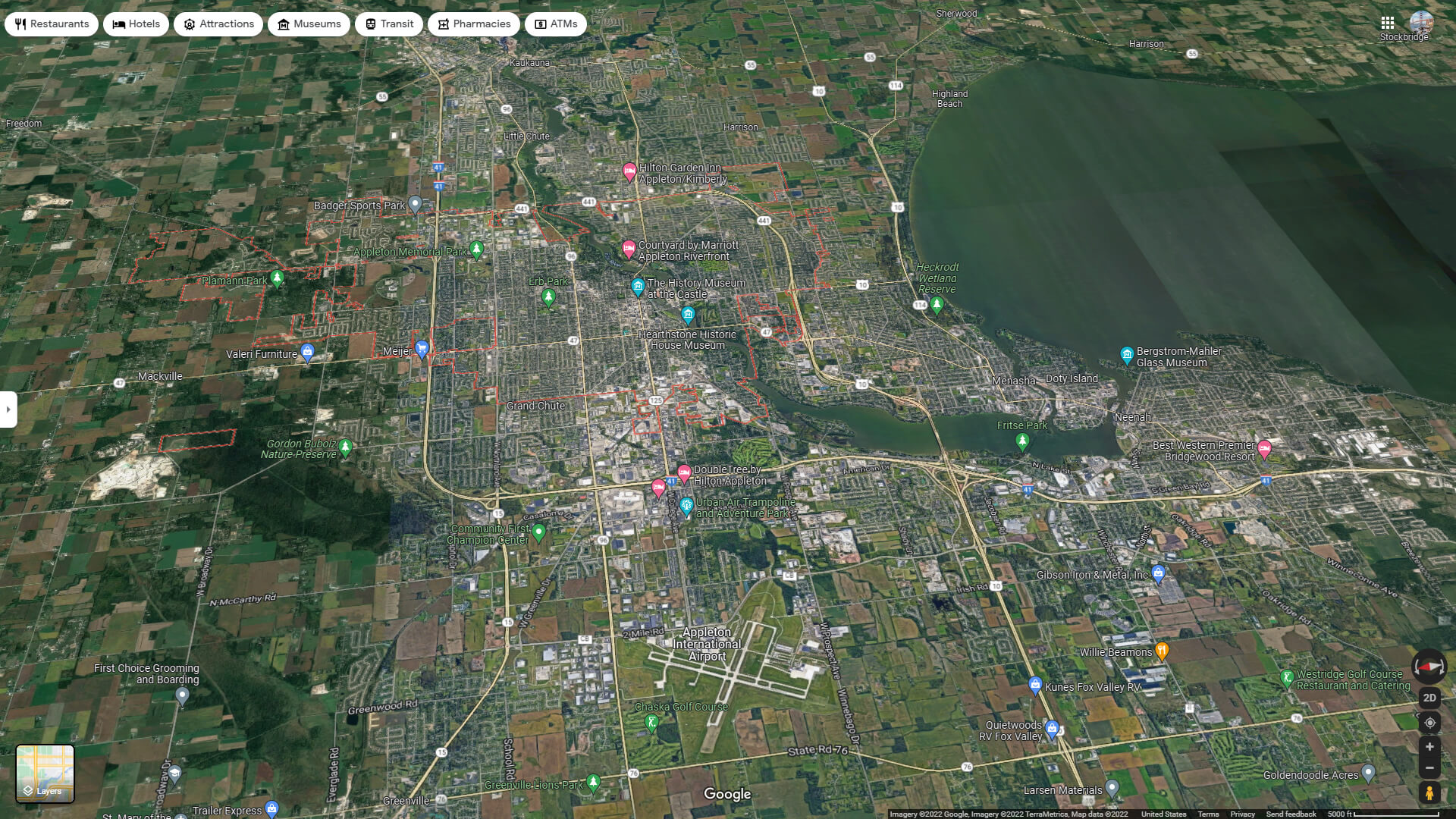 Appleton Wisconsin Map - United States