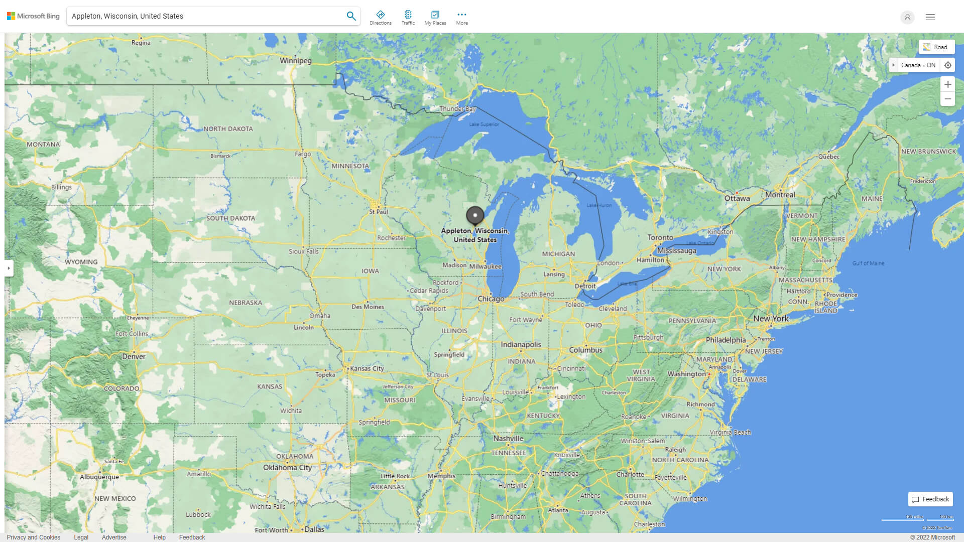 Appleton Wisconsin Map - United States