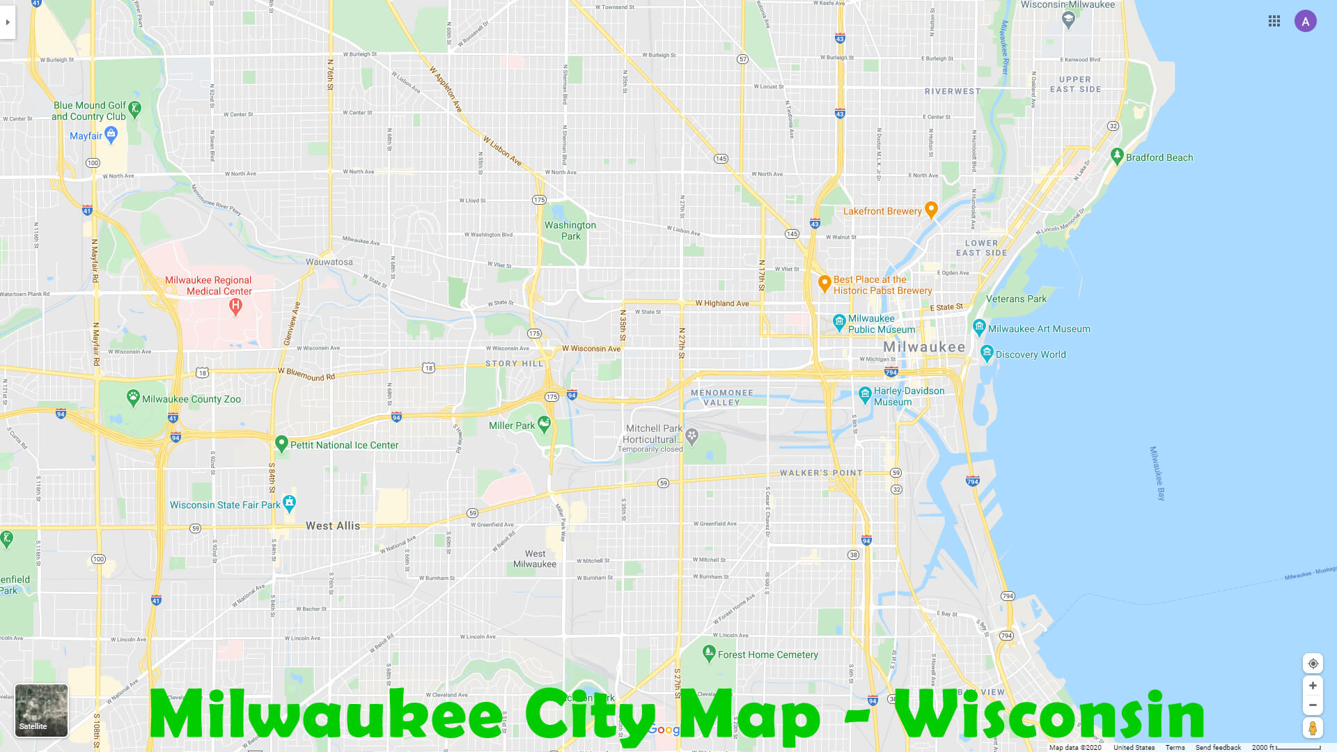 Milwaukee Wisconsin Map - United States