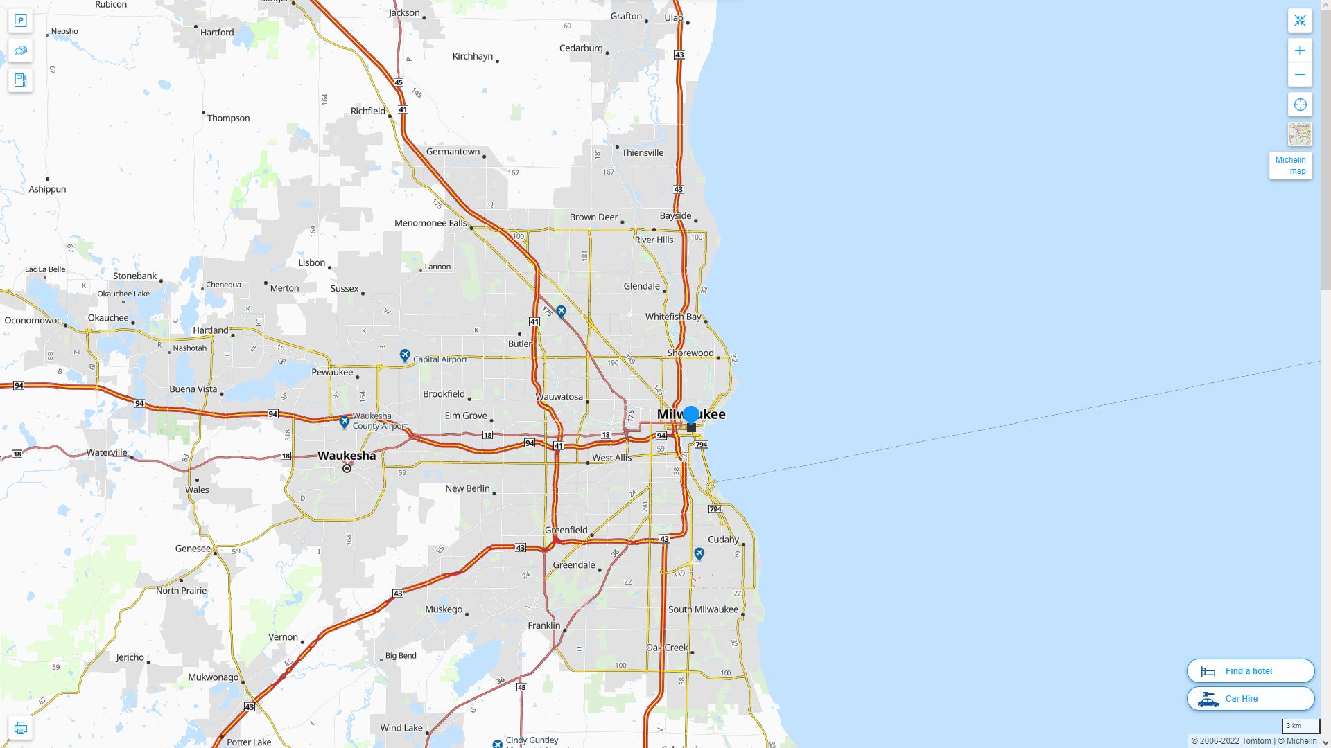 Milwaukee Wisconsin Map - United States