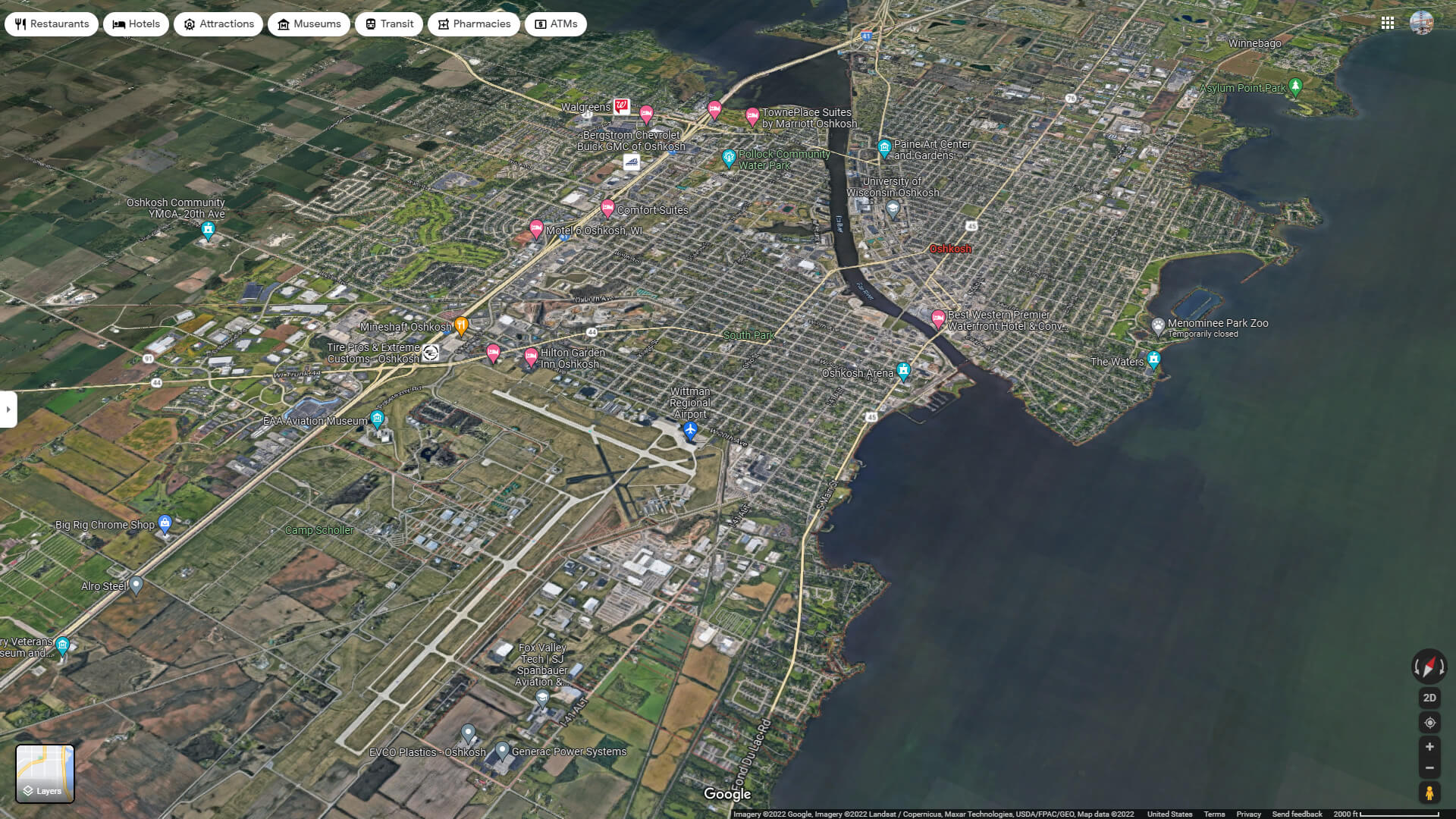 Oshkosh Wisconsin Map - United States