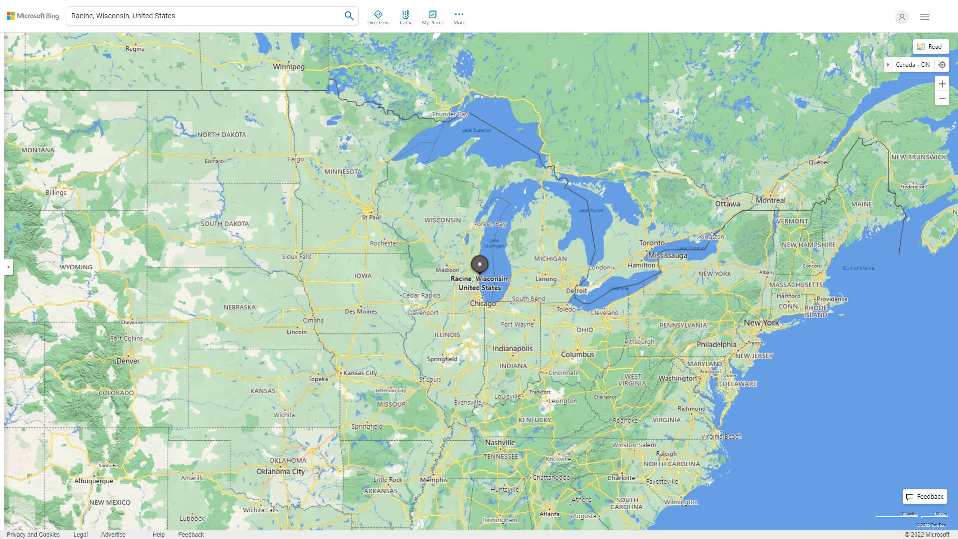 Racine Wisconsin Map - United States