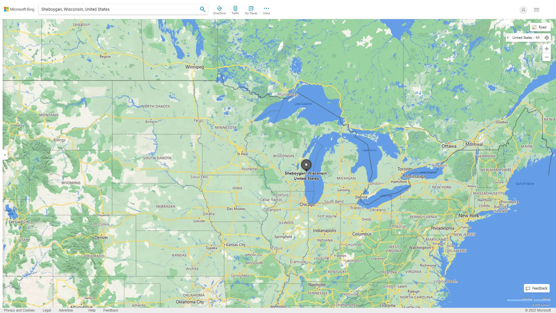Sheboygan, Wisconsin Map