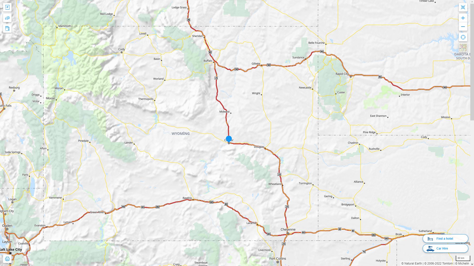 Casper Wyoming Map - United States