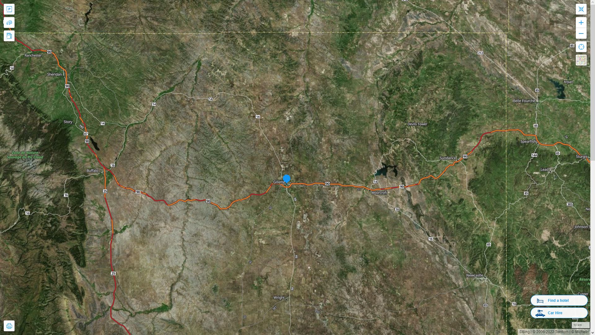 Gillette Wyoming Map - United States