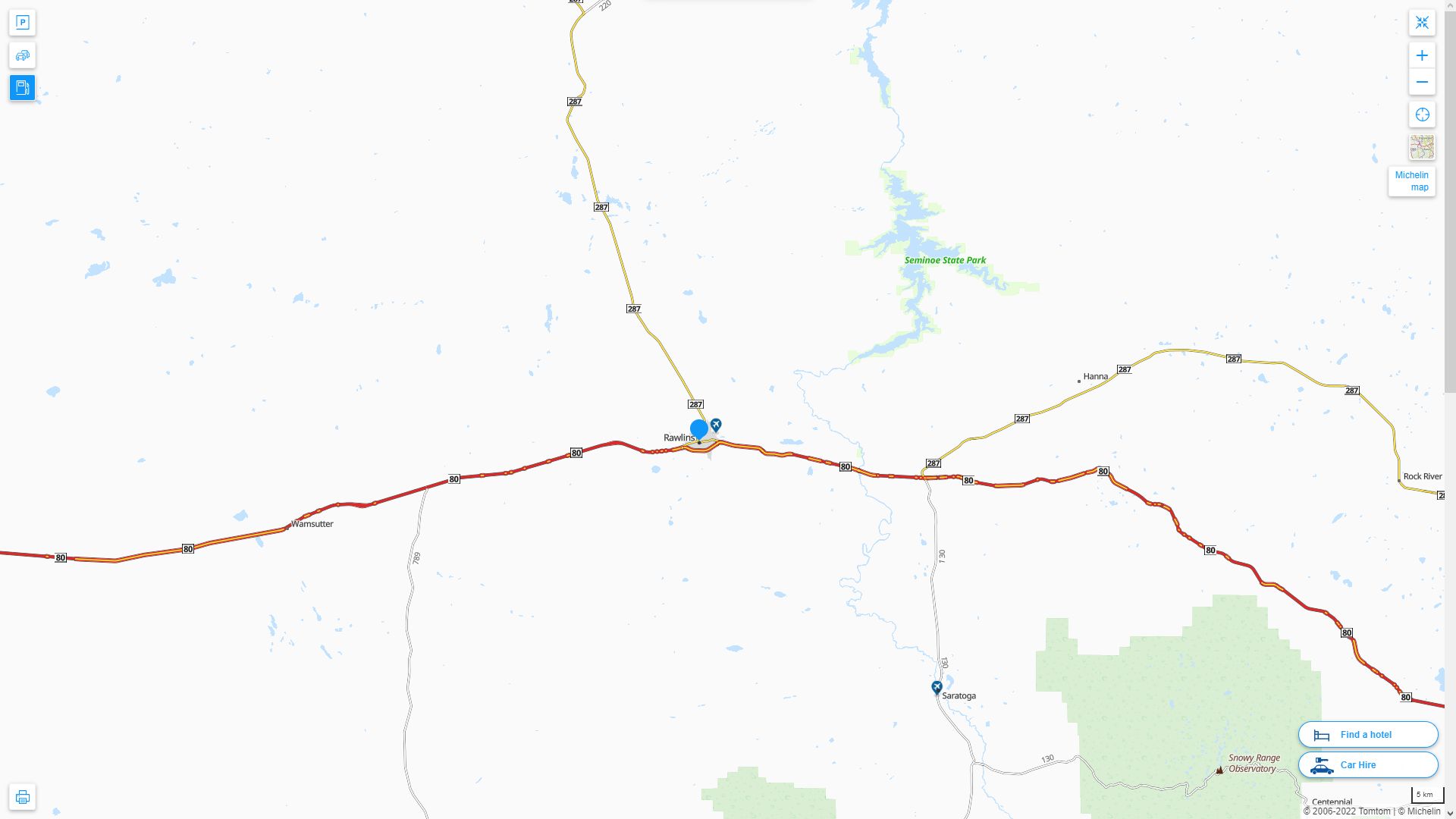 Rawlins Wyoming Map - United States